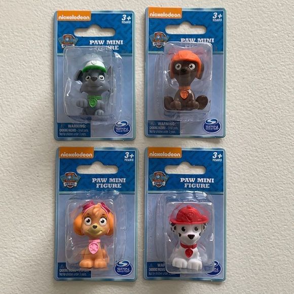 Nickelodeon | Toys | Paw Patrol Mini Figures Set 4 Different Characters ...